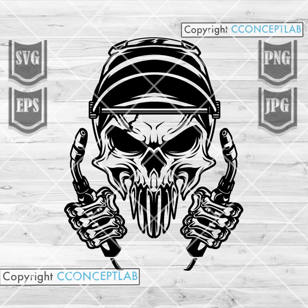 Welder Skull Svg | Welder Shirt Svg | Welder Clipart | Welder Skull Png ...