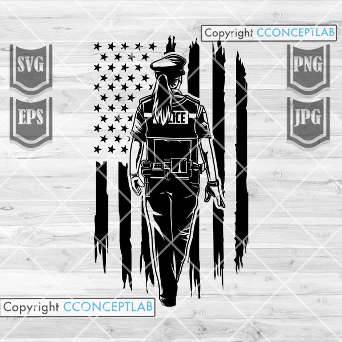 US Police Lady Svg | US Blue Thin Line Svg | US Police Woman Svg ...