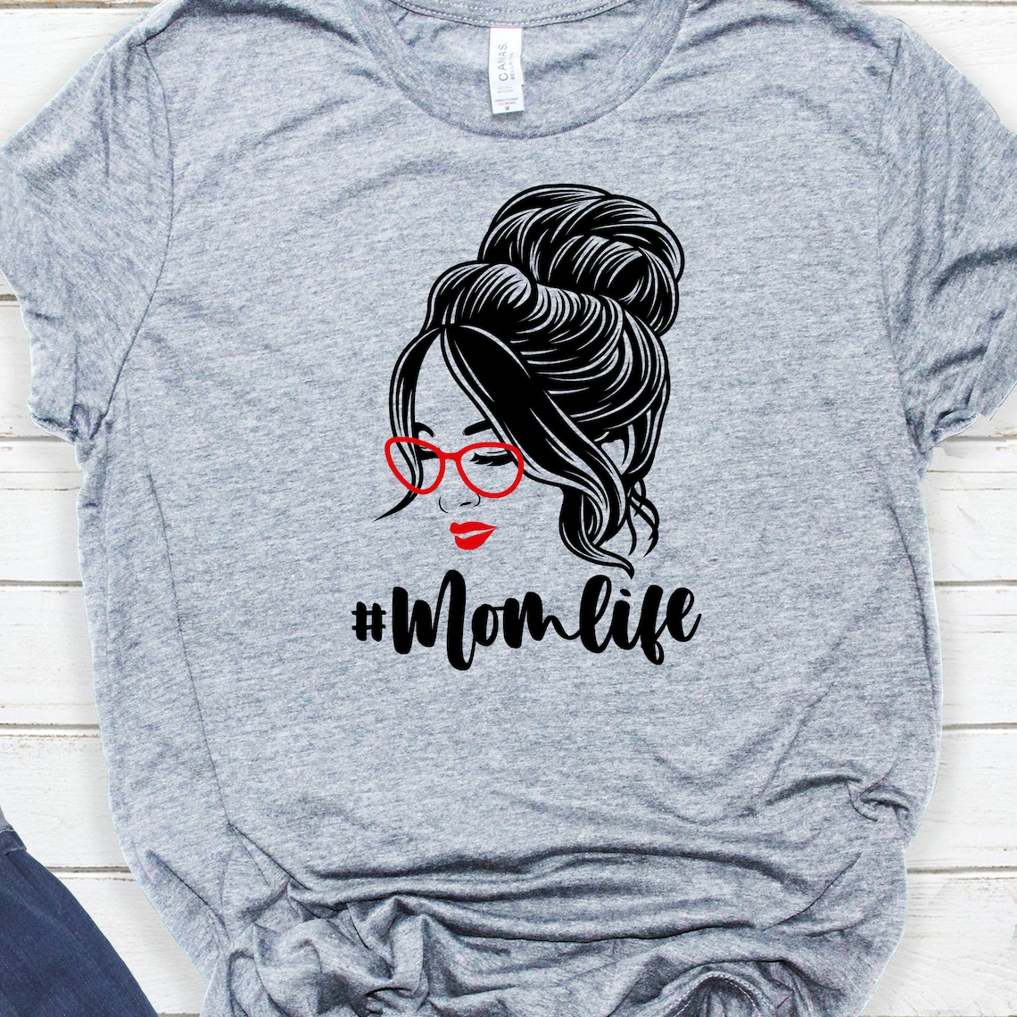 Mom Life Bun Hair Svg Momlife Clipart Best Mommy Stencil - Etsy