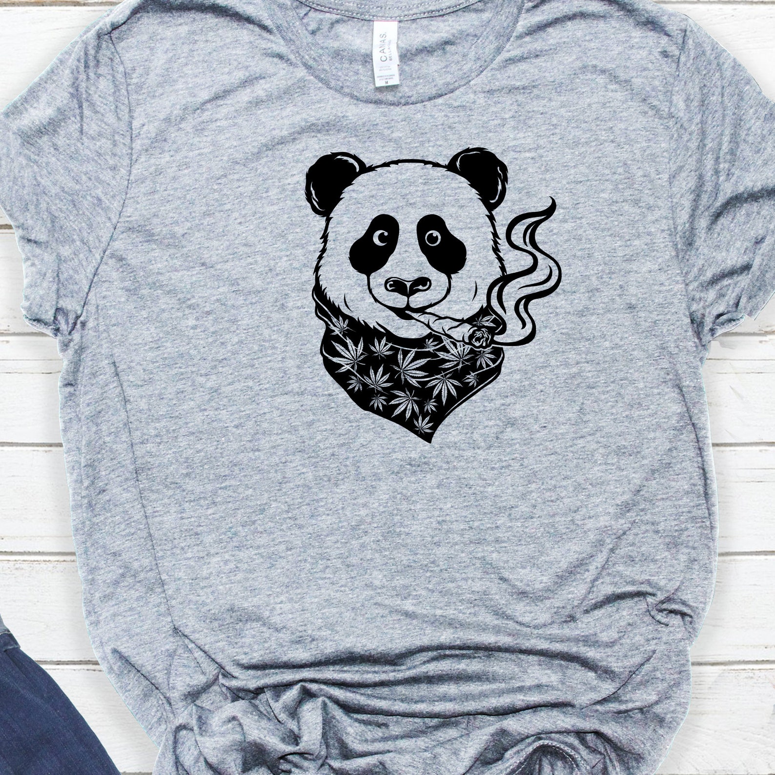 Weed High Panda Svg File Panda Smoking Joint Svg | Etsy