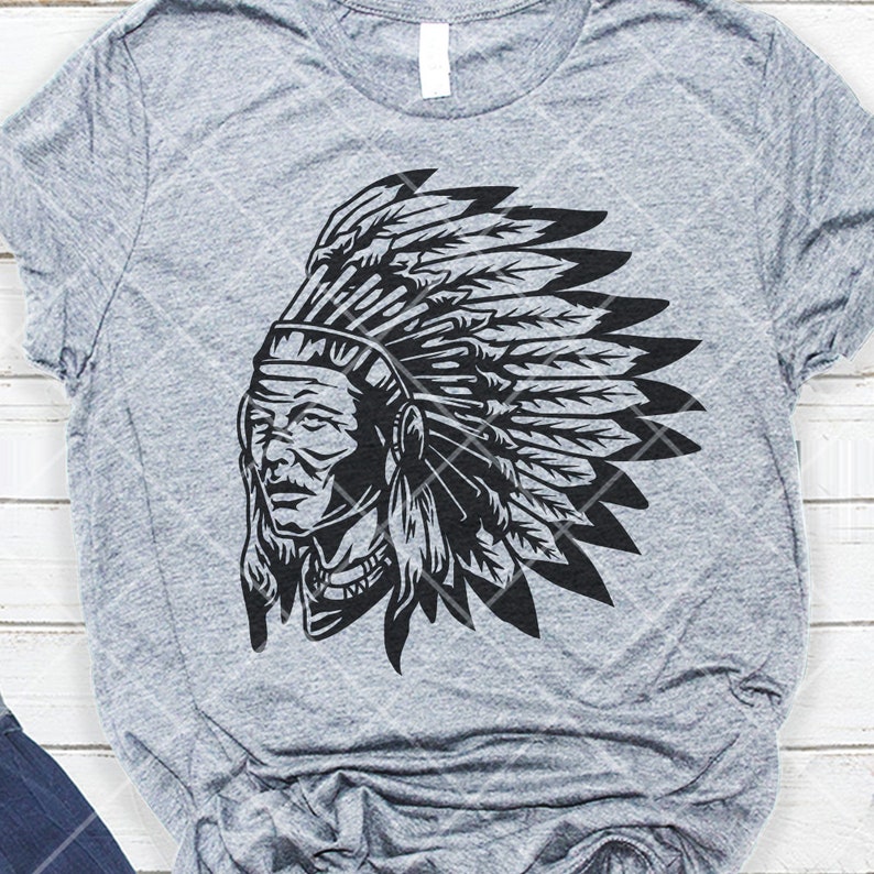 Native American Svg | Indian Clipart | Tribal Dad Shirt Png | Old ...