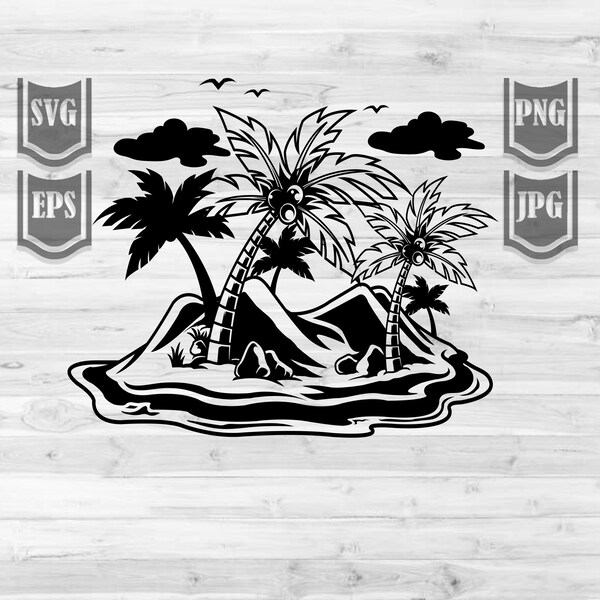 Shoreline Scene Svg - Etsy Canada