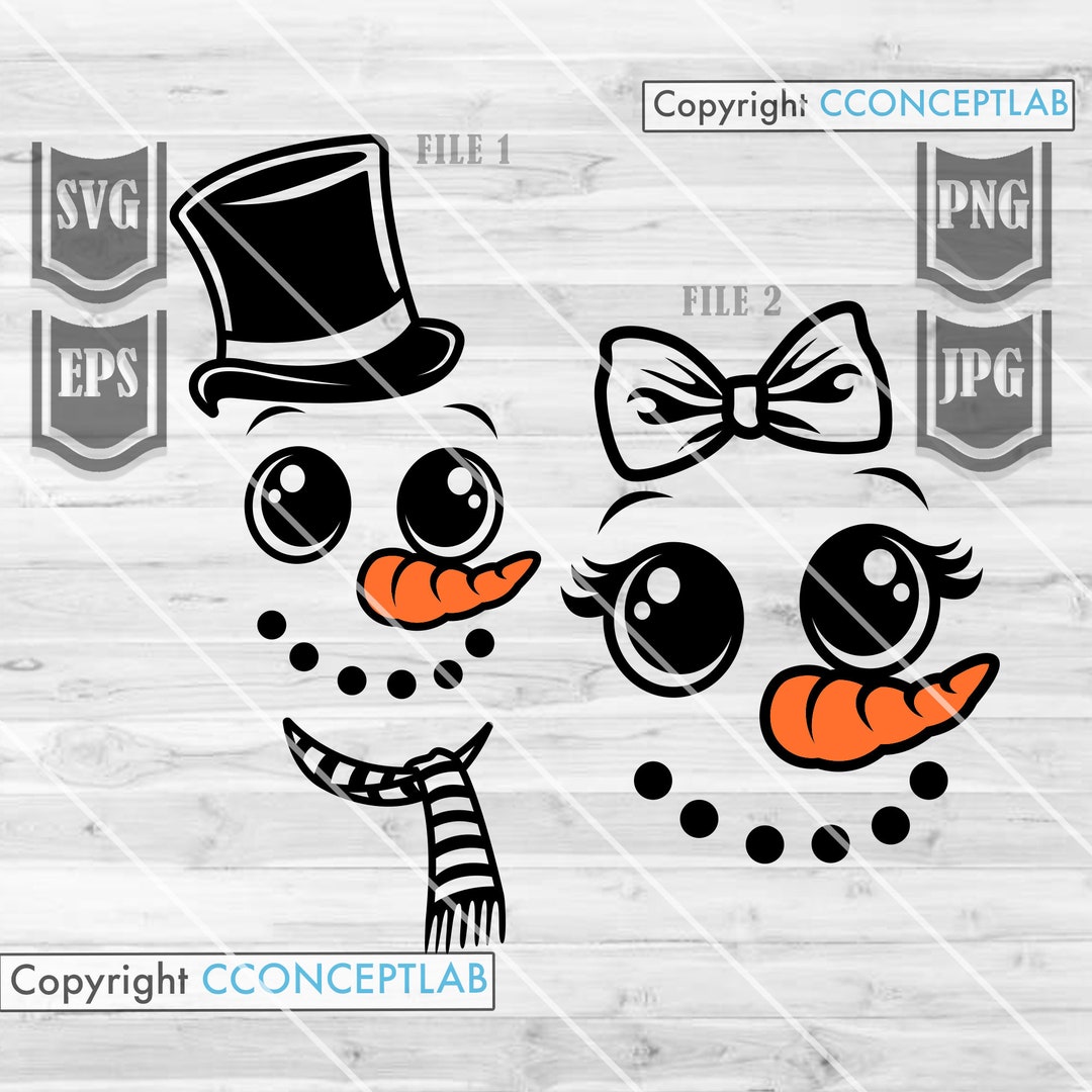 Couple Snowman Svg Snowman Png Snowman Clipart Snowman Cutfile Merry ...