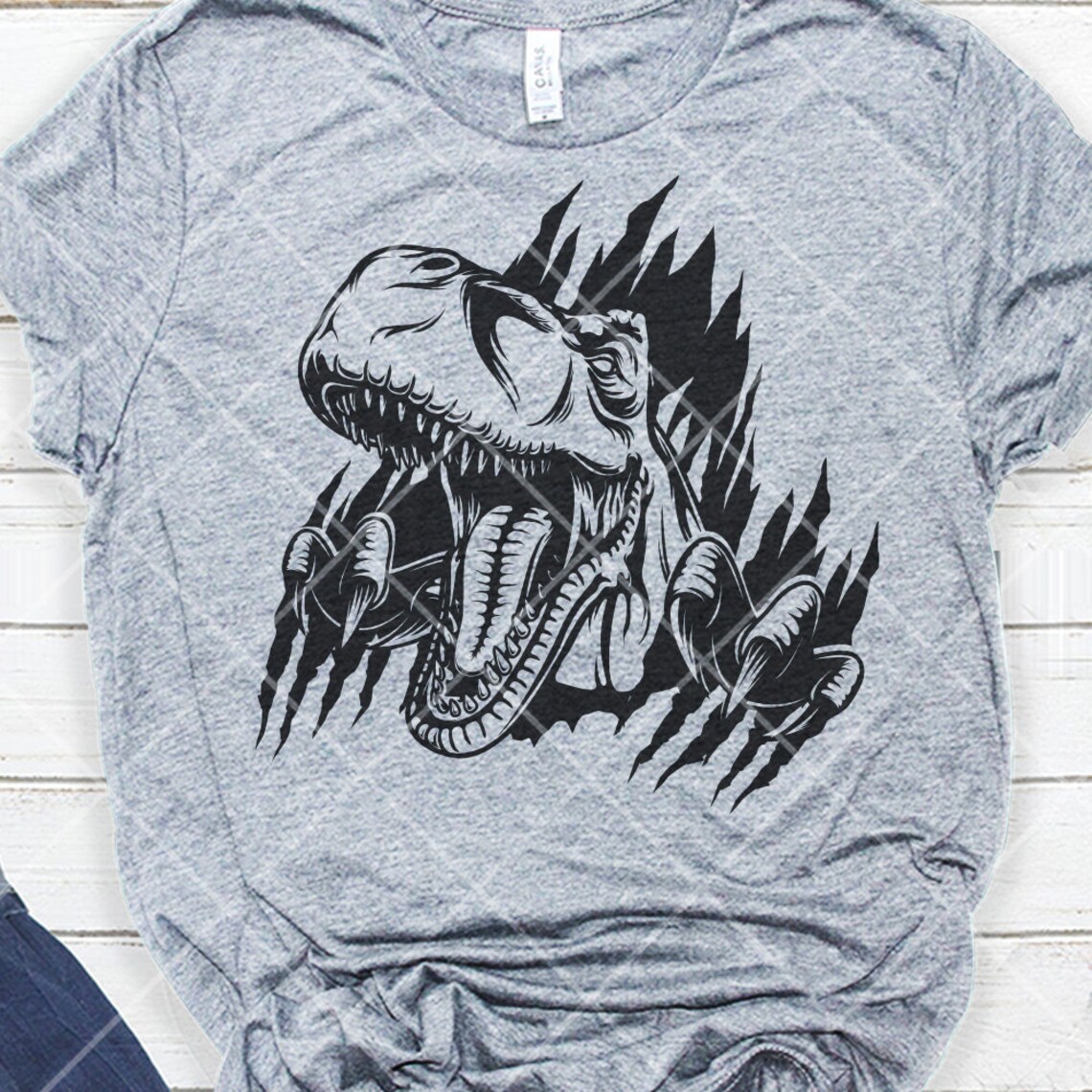 Scratch Trex Svg Beast Dinosaur Clipart Dino Claws Cut | Etsy