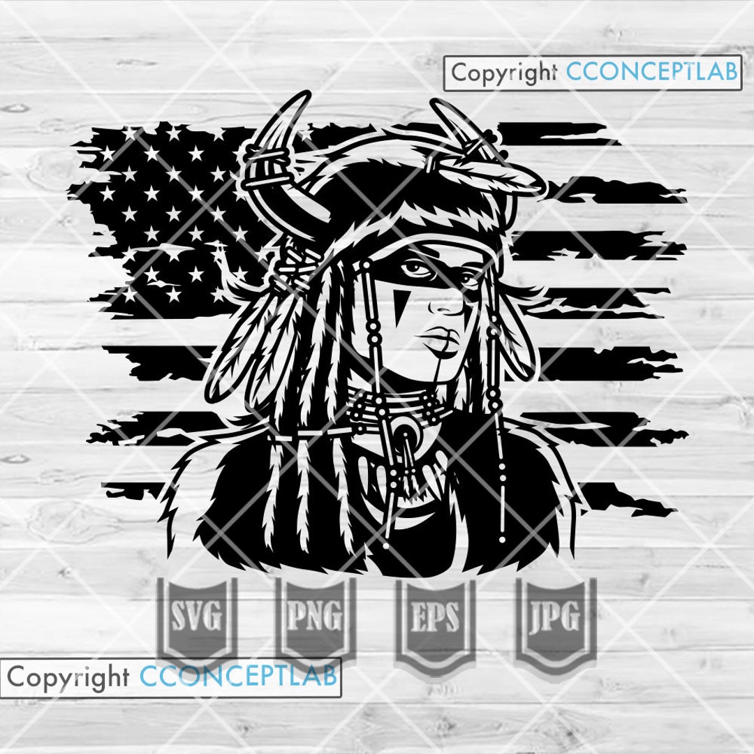 US Native Man Svg Ancient American Tribe Clipart Teepee Stencil Boho ...