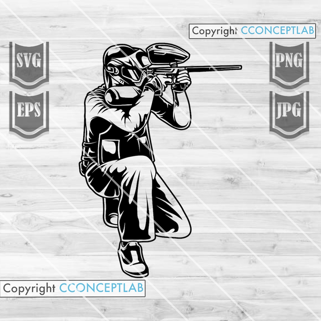 Paintball Clipart Paintball Svg Paintball Sports Paintball Player Svg ...