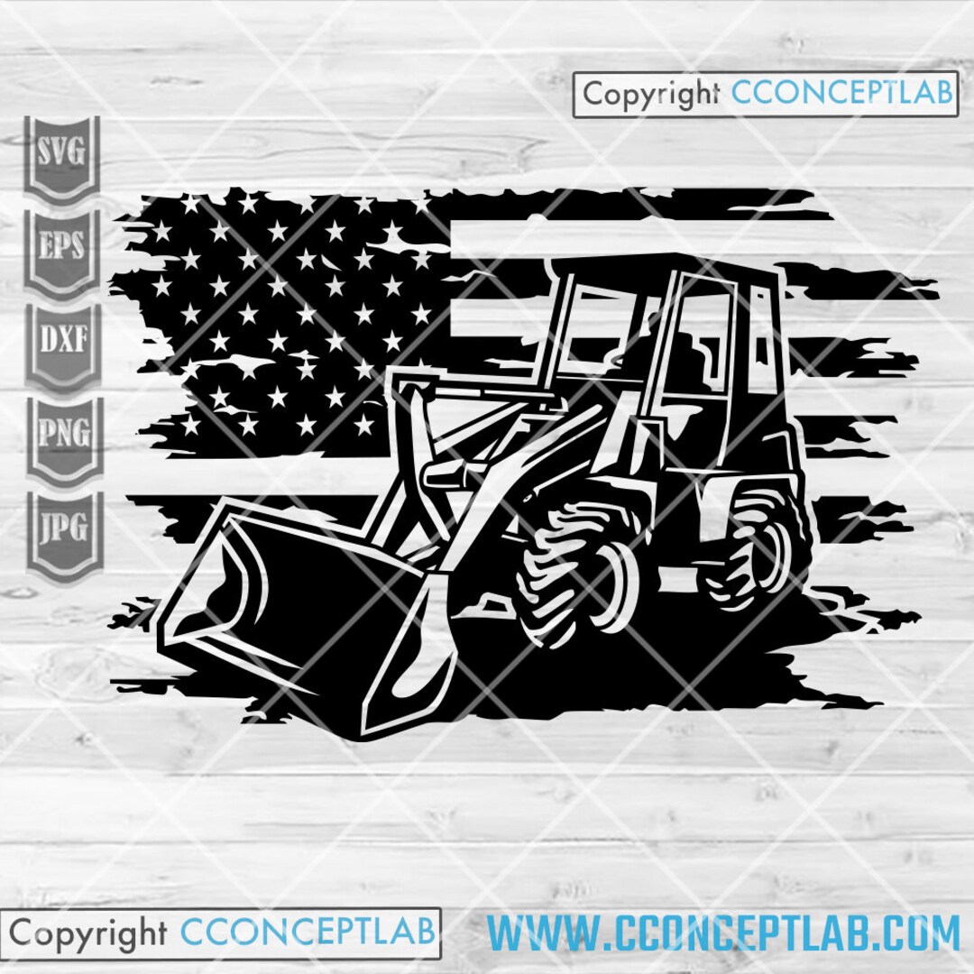 US Wheel Loader Svg | Heavy Equipment Cutfile | Skilled Worker Dxf ...