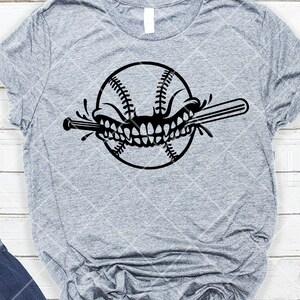 Baseball Bite Svg | Monster Teeth Clipart | Baseball Bat Cutfile | Home ...