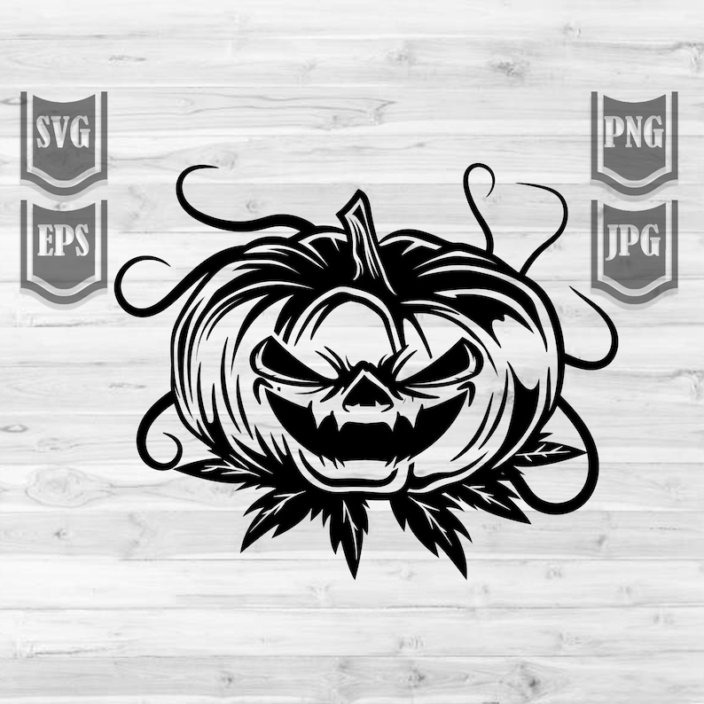Scary Pumpkin Svg File Halloween Svg Halloween Pumpkin - Etsy