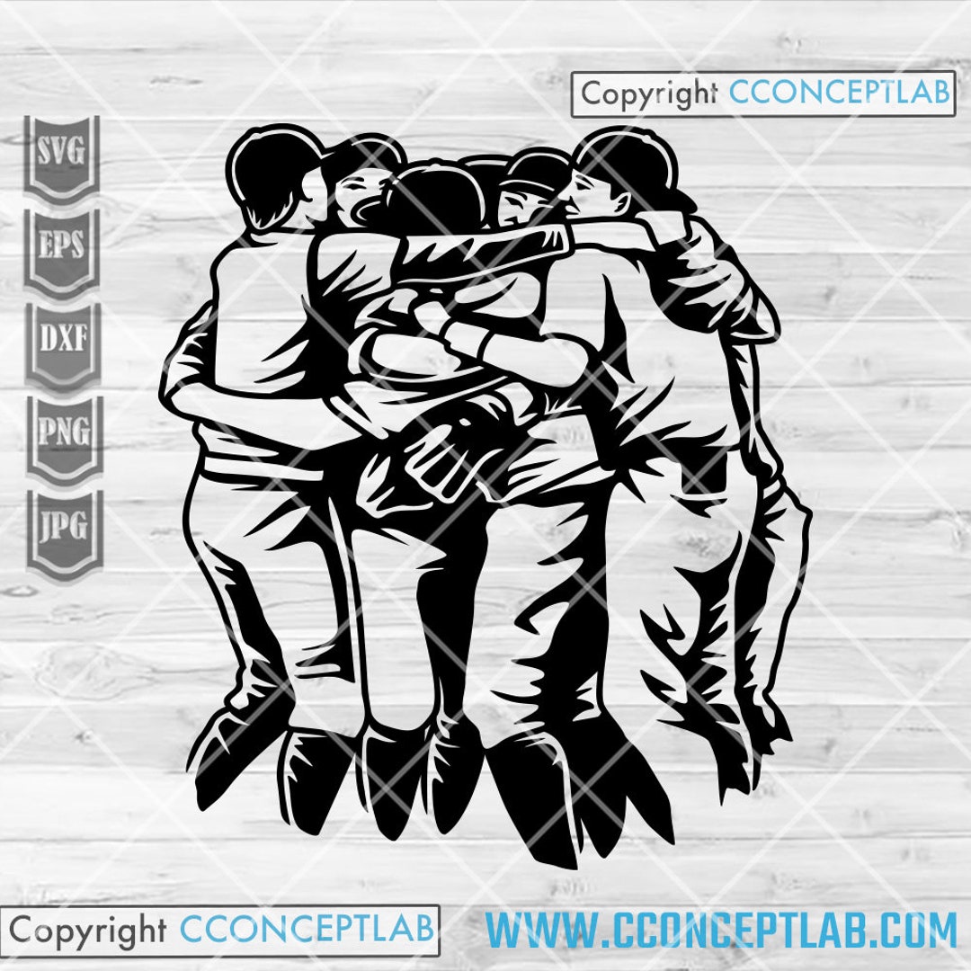 Baseball Player Svg | Team Hug Clipart | Championship Dxf | Home Run ...