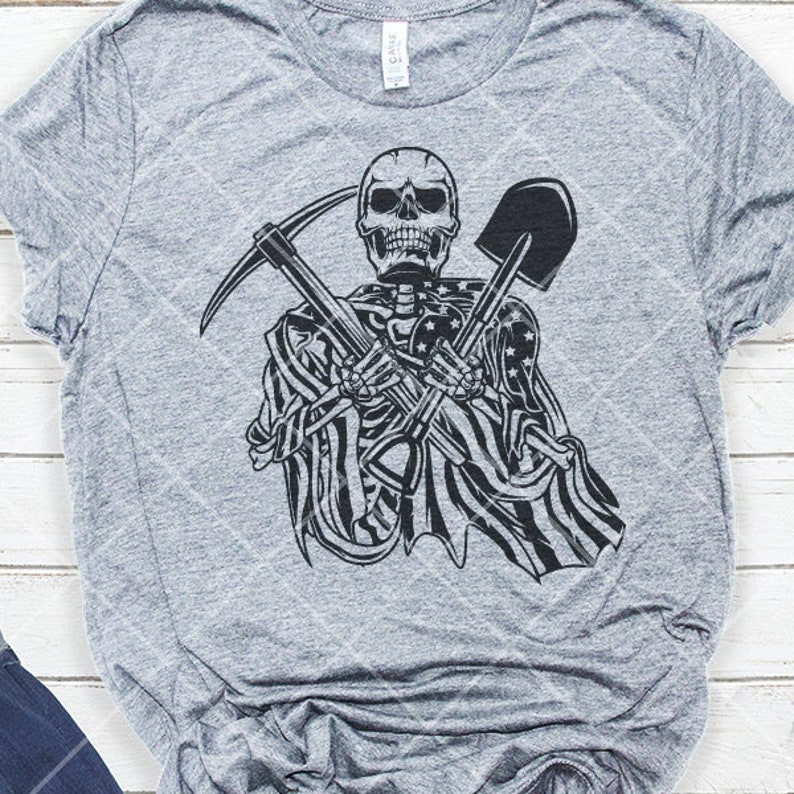 US Mining Skull Svg | Skull Svg | US Mining Svg | US Flag Svg | Mining ...