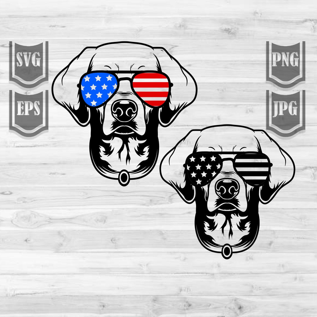 2 Patriotic Dog Svg | 4th of July Clipart | American Doggo Cutfile ...