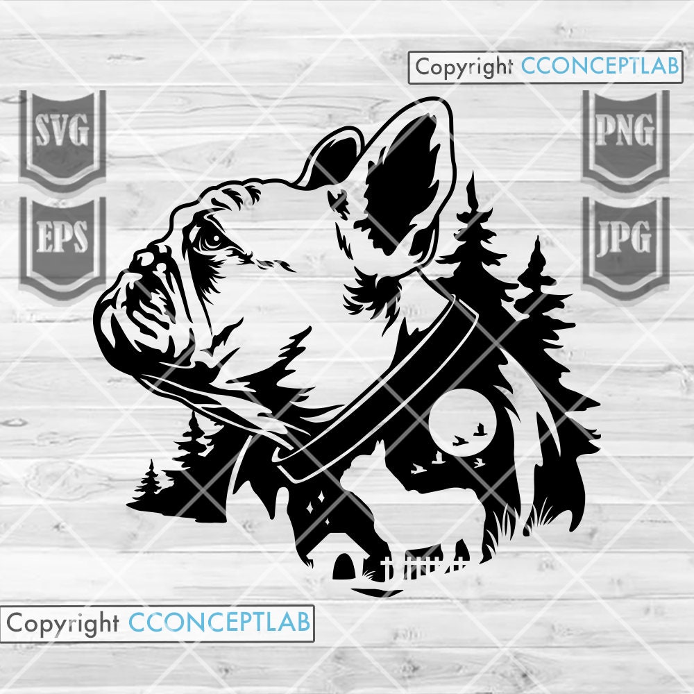 French Bulldog Scene Svg | Dog Shirt Svg | French Bulldog Svg | French ...