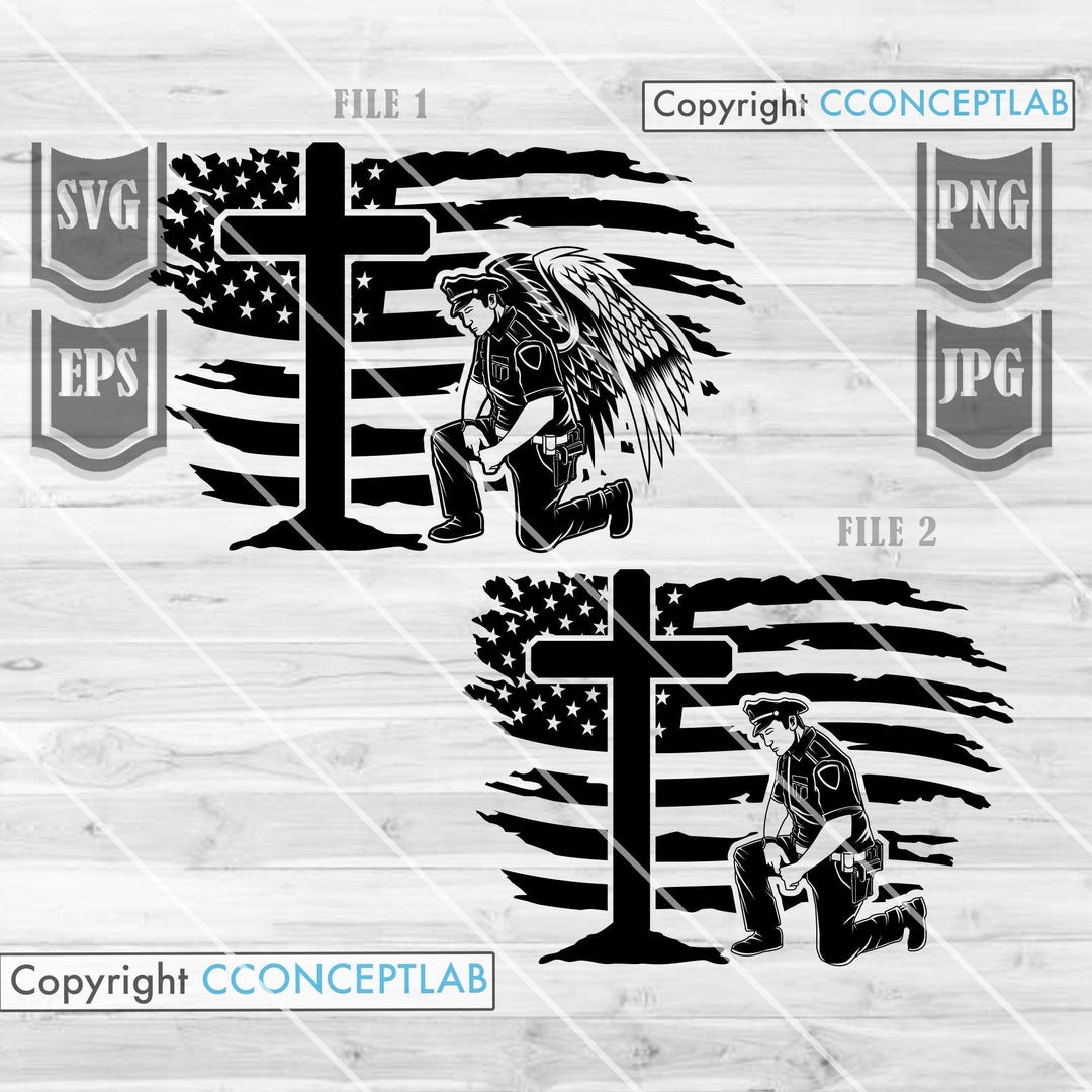 Police Svg | US Policeman Clipart | Memorial Day Cutfile | Officer Dxf ...