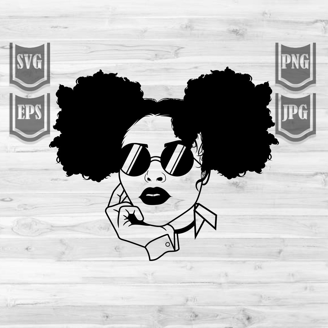 Afro Girl Svg File || Black Afro Girl Svg ||african American Girl Svg ...