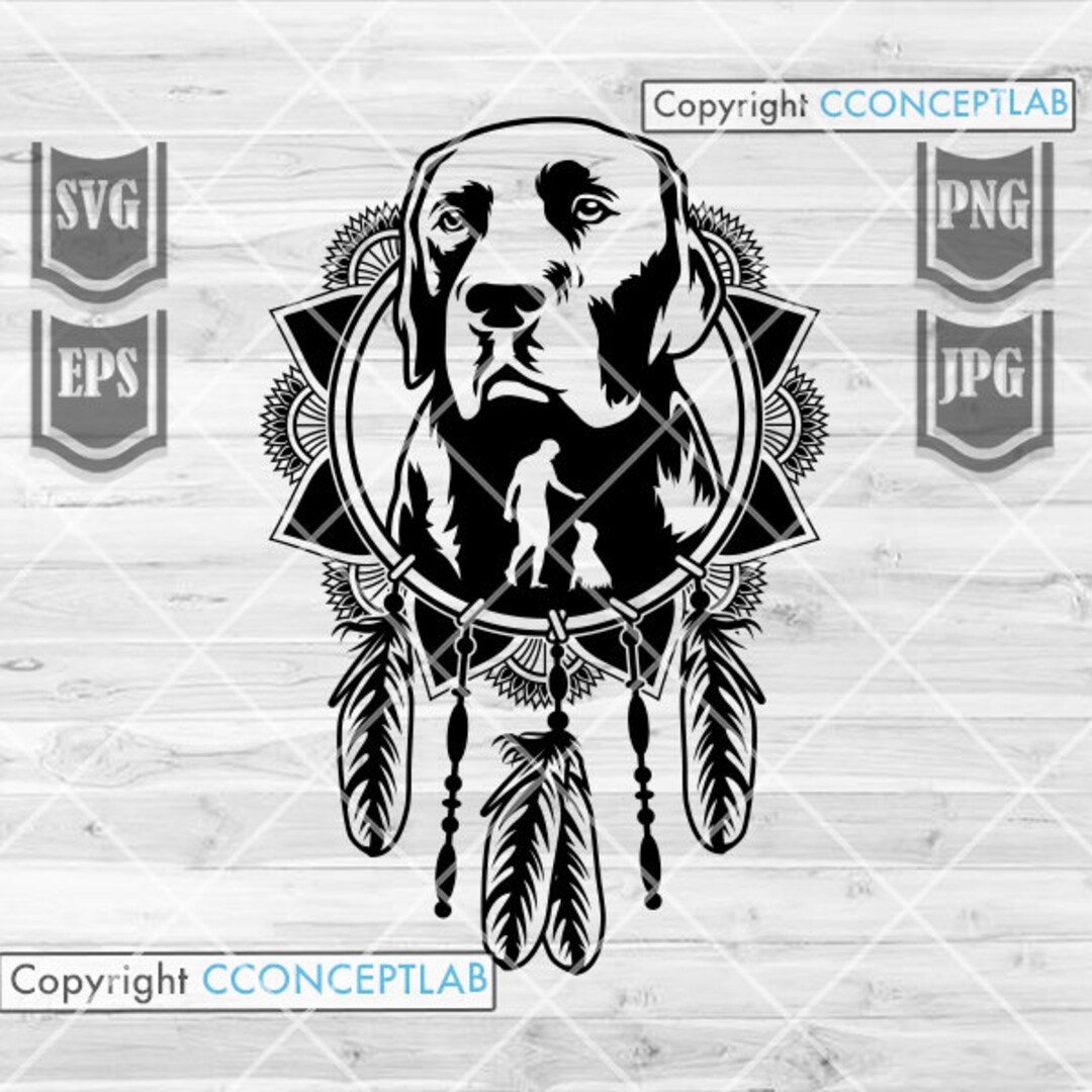 Labrador Mandala Dream Catcher Svg | Mandala Svg | Labrador Svg ...