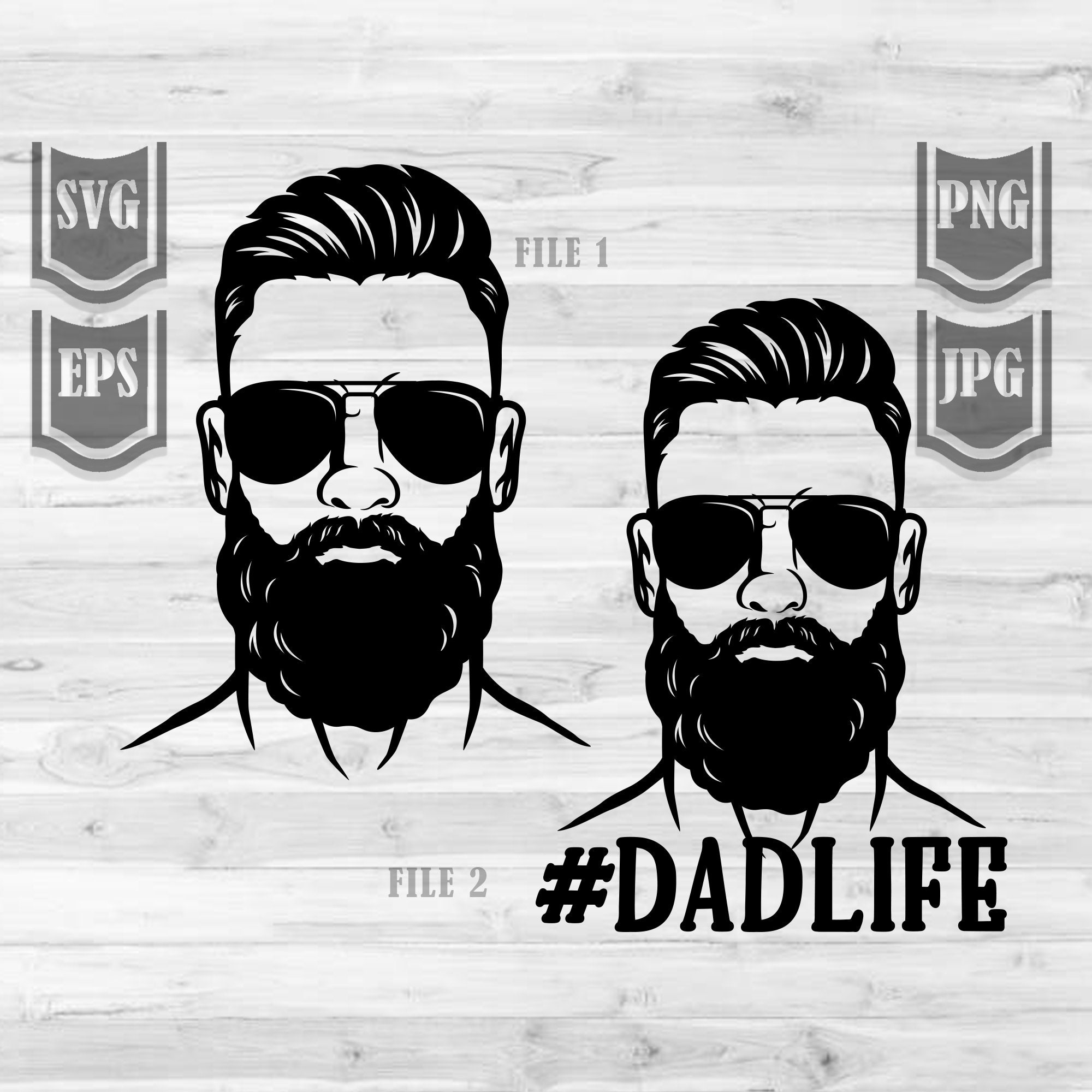 Beardman Dad Life Svg File Beard Dad Svg Cool Dad - Etsy