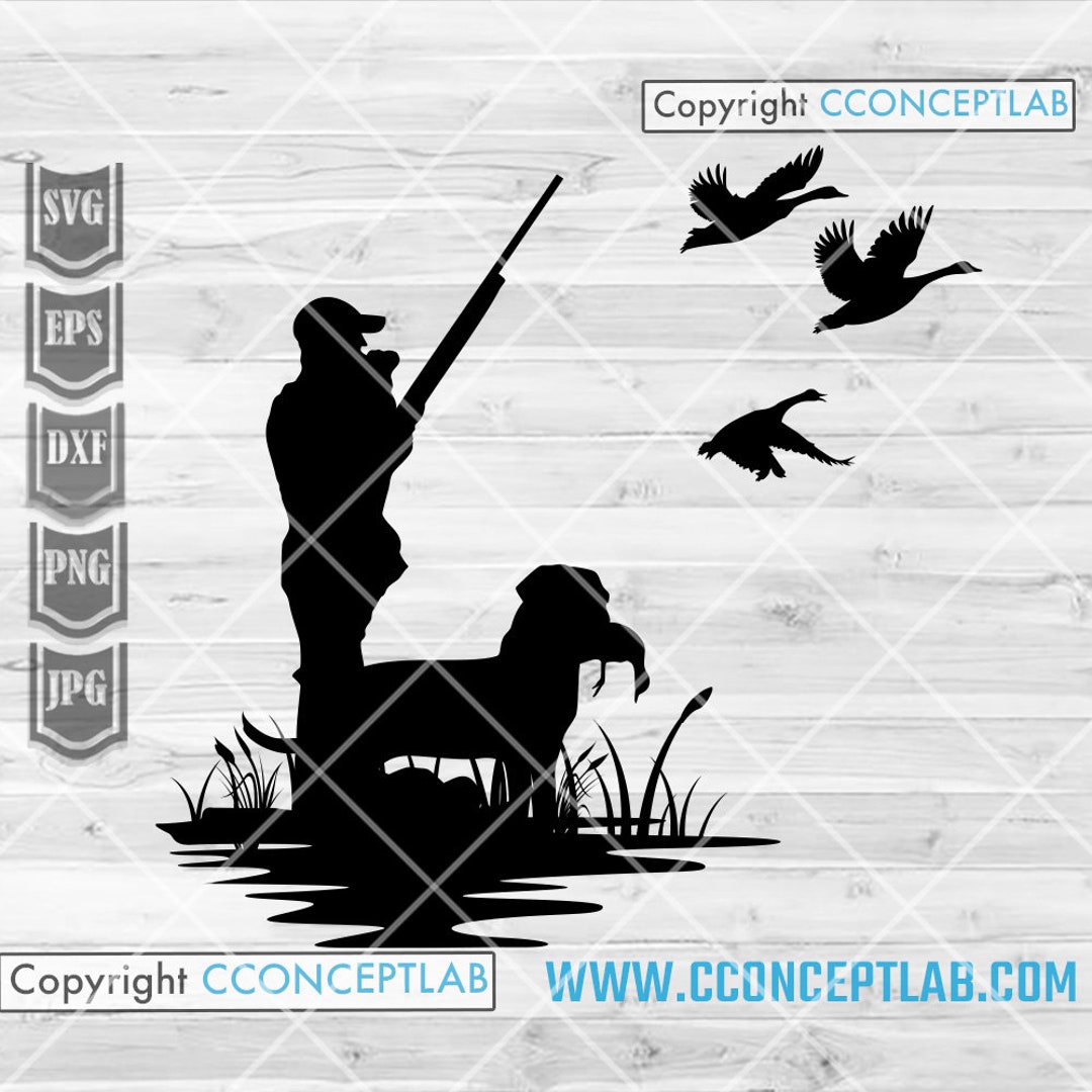 Duck Hunting Svg | Swamp Scene Clipart | Camping View Cutfile | Hunter ...