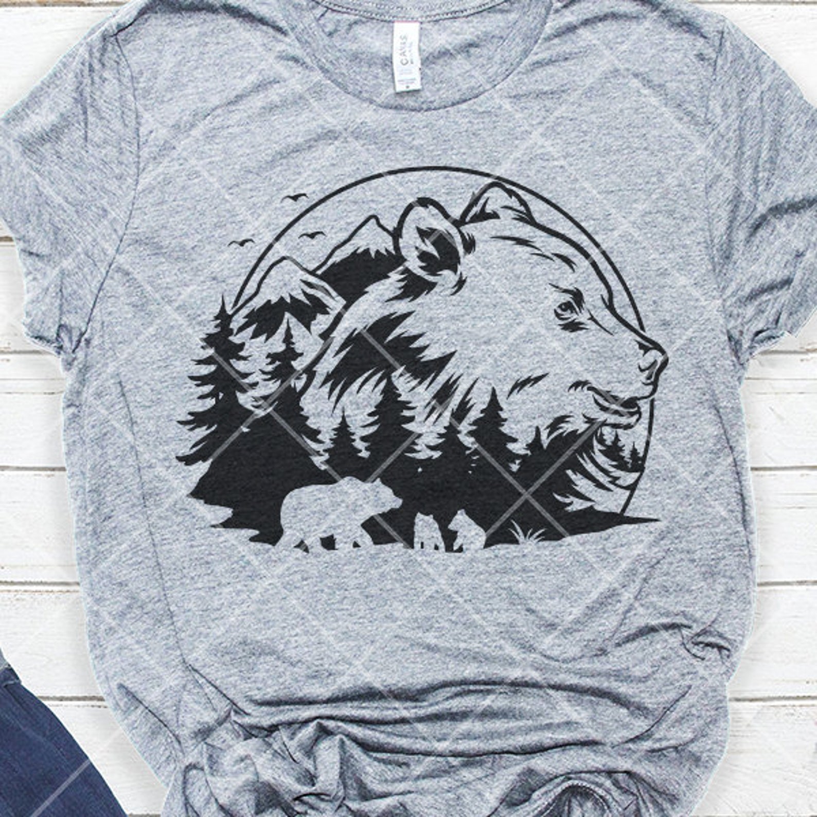 Bear Scene Svg | Bear Clipart | Wild Bear Svg | Bear Cutfile | Traveler ...