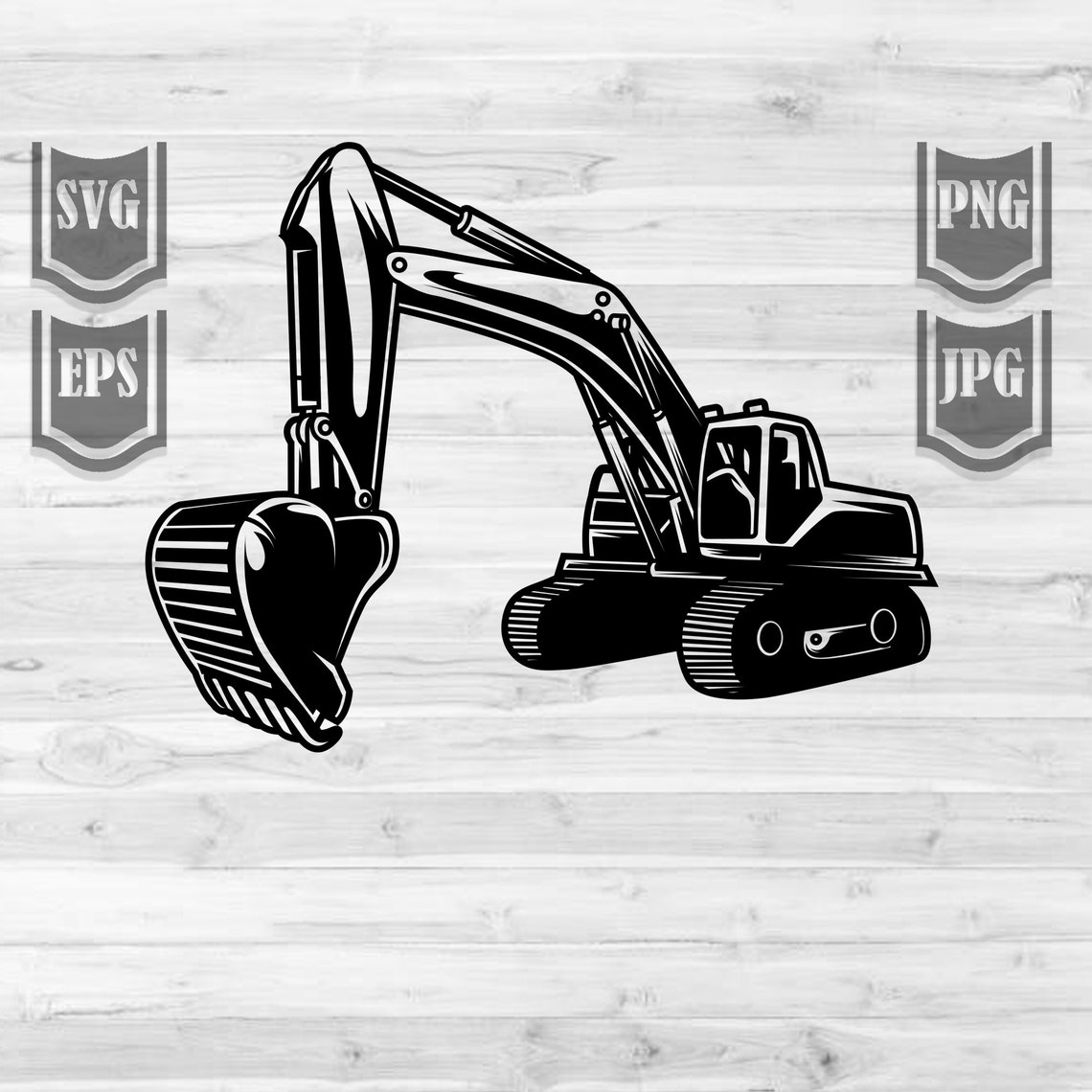 Excavator Svg | Heavy Equipment Stencil | Construction Clipart ...