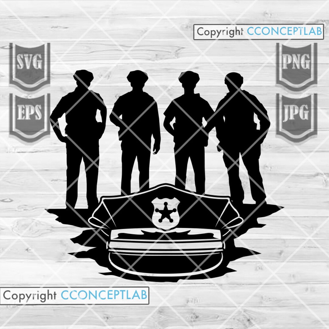 Police Squad Svg | Policeman Clipart | Officer on Duty Cut File | Law ...