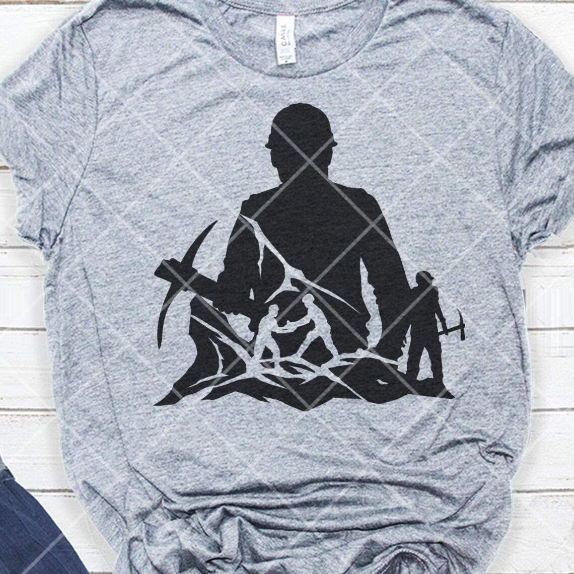 Mining Scene Svg Miner Dad Clipart Mining Shirt Png Mine - Etsy