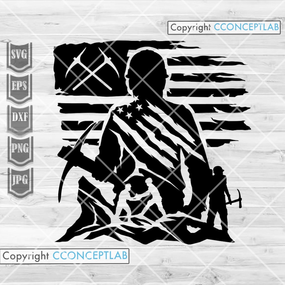 US Mining Scene Svg | Miner Dad Cut File | Mining Shirt Png | Mine Land ...