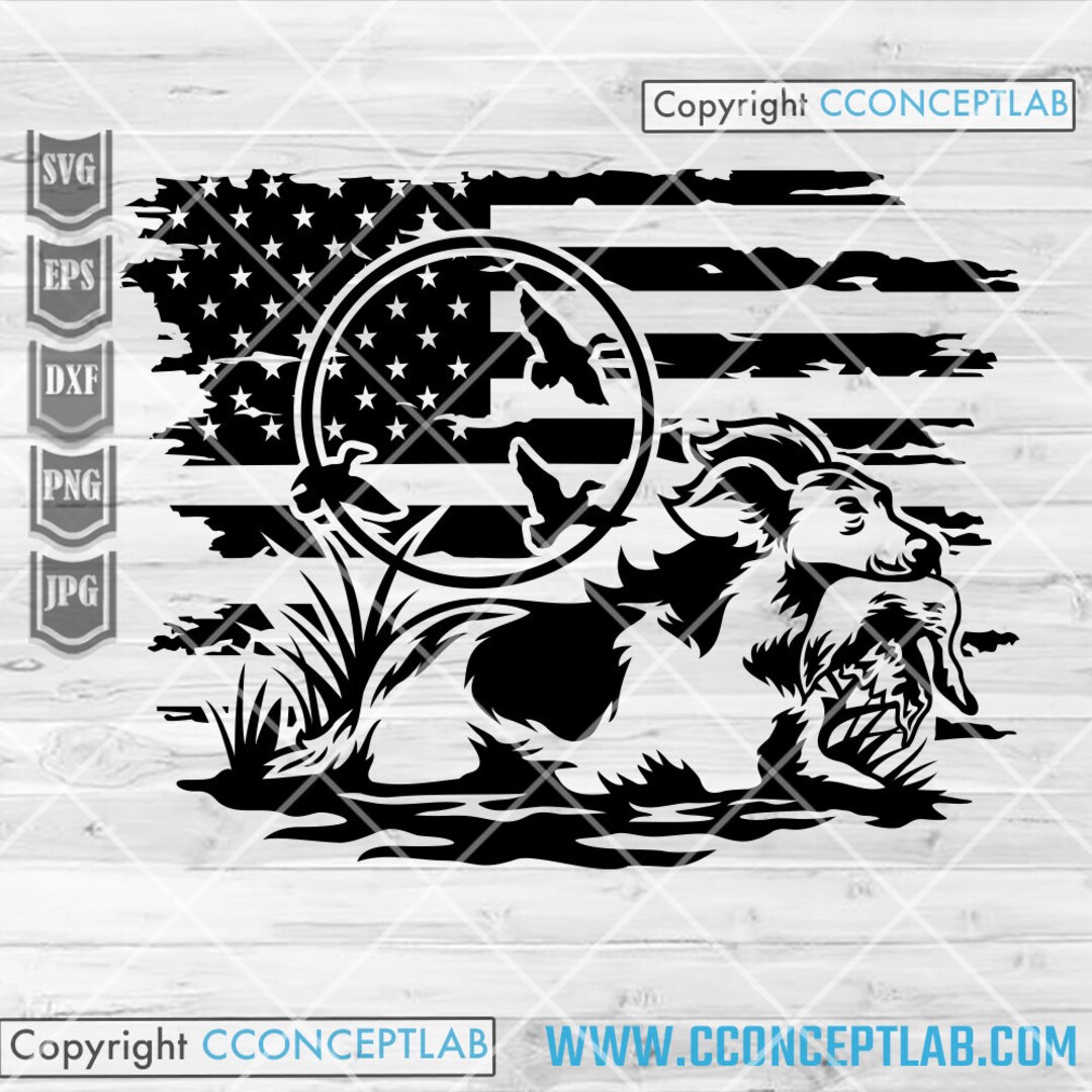 US Duck Hunting Dog Svg | Swamp Animal Clipart | Waterfowl Scene Dxf ...