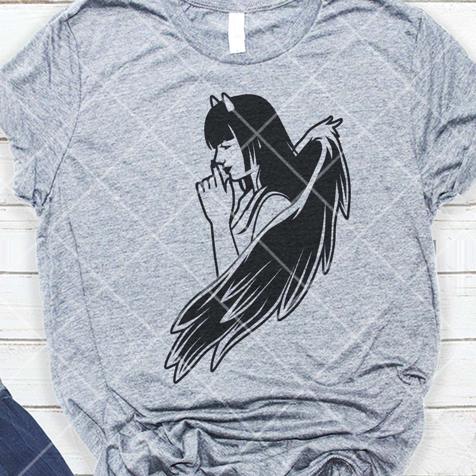 Devil Svg | Bad Angel Clipart | Goth Girl Praying Stencil | Gothic Lady ...