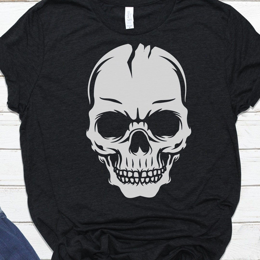 Skull Illustration Svg File || Human Skull Svg || Human Skull Clipart ...