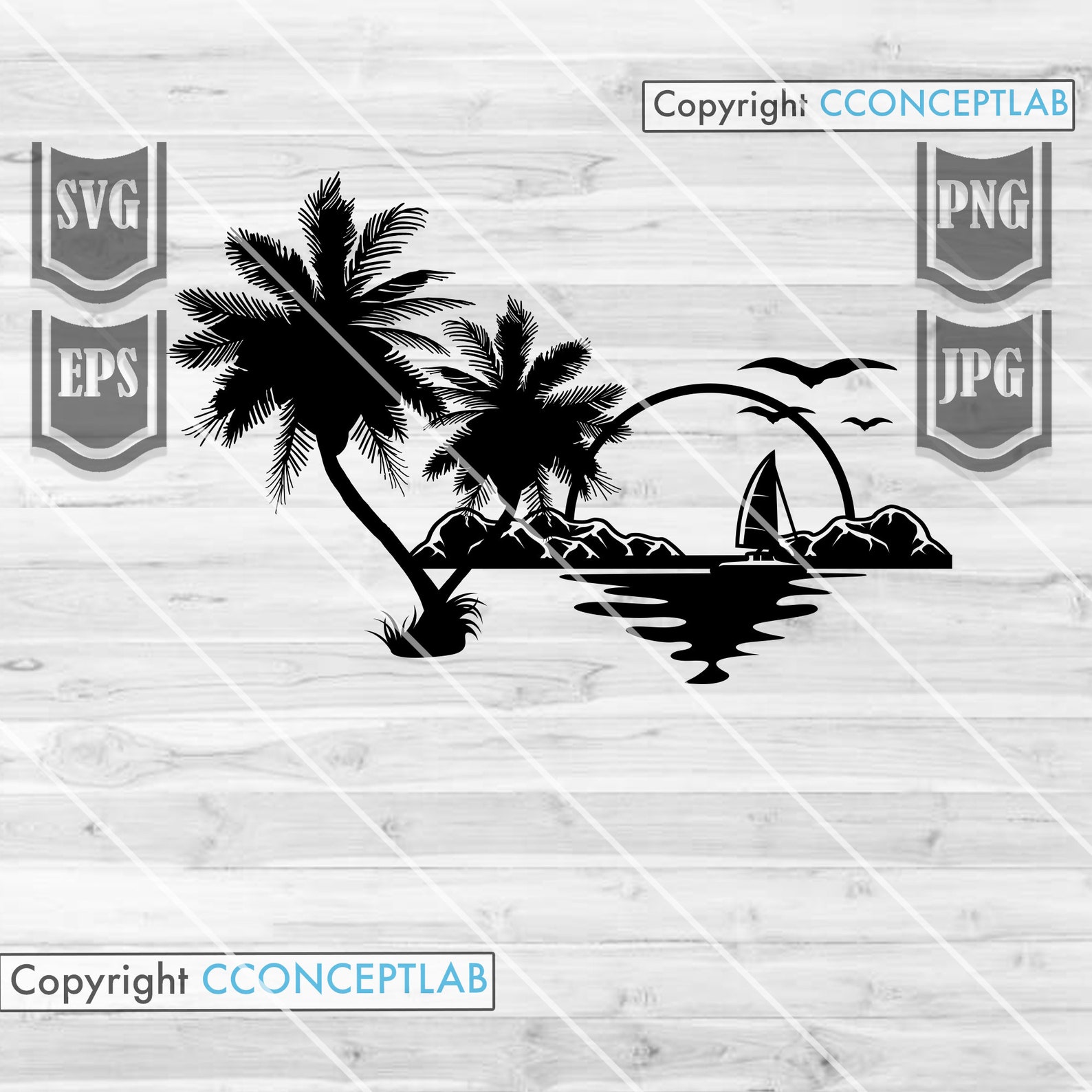 Summer Vibes Svg Tropical Island Life Cut File Vacation - Etsy