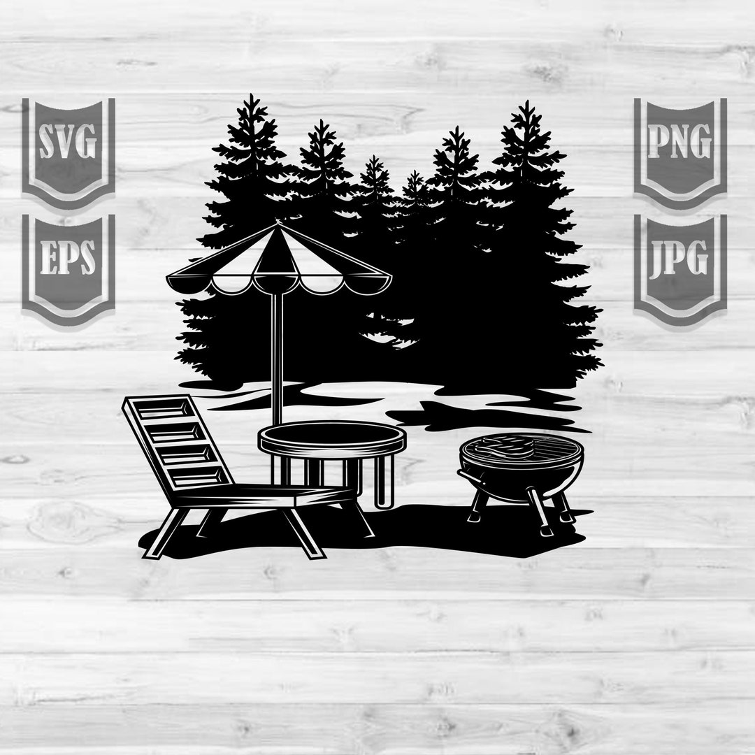 Camping Svg | Outdoor Grill Svg | Picnic Life Clipart | Outdoor Cut ...