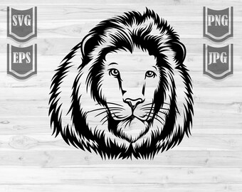Lion Head Svg Wild Animal Clipart Zookeepers Gift Idea Stencil Zoo Crew ...