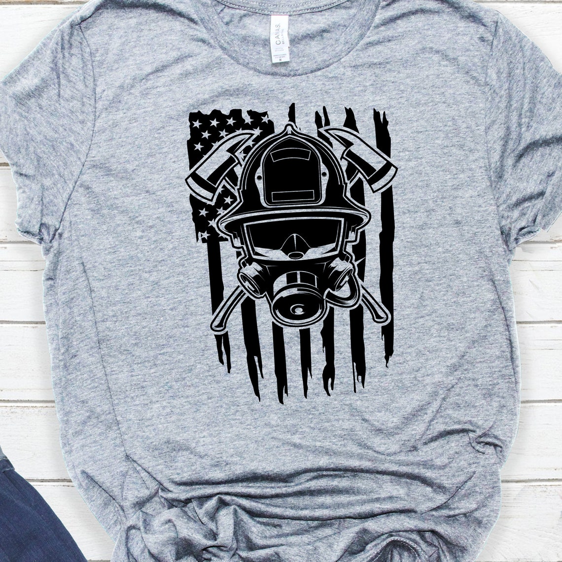 Patriotic Firefighter Svg File Firefighter Svg Fireman - Etsy