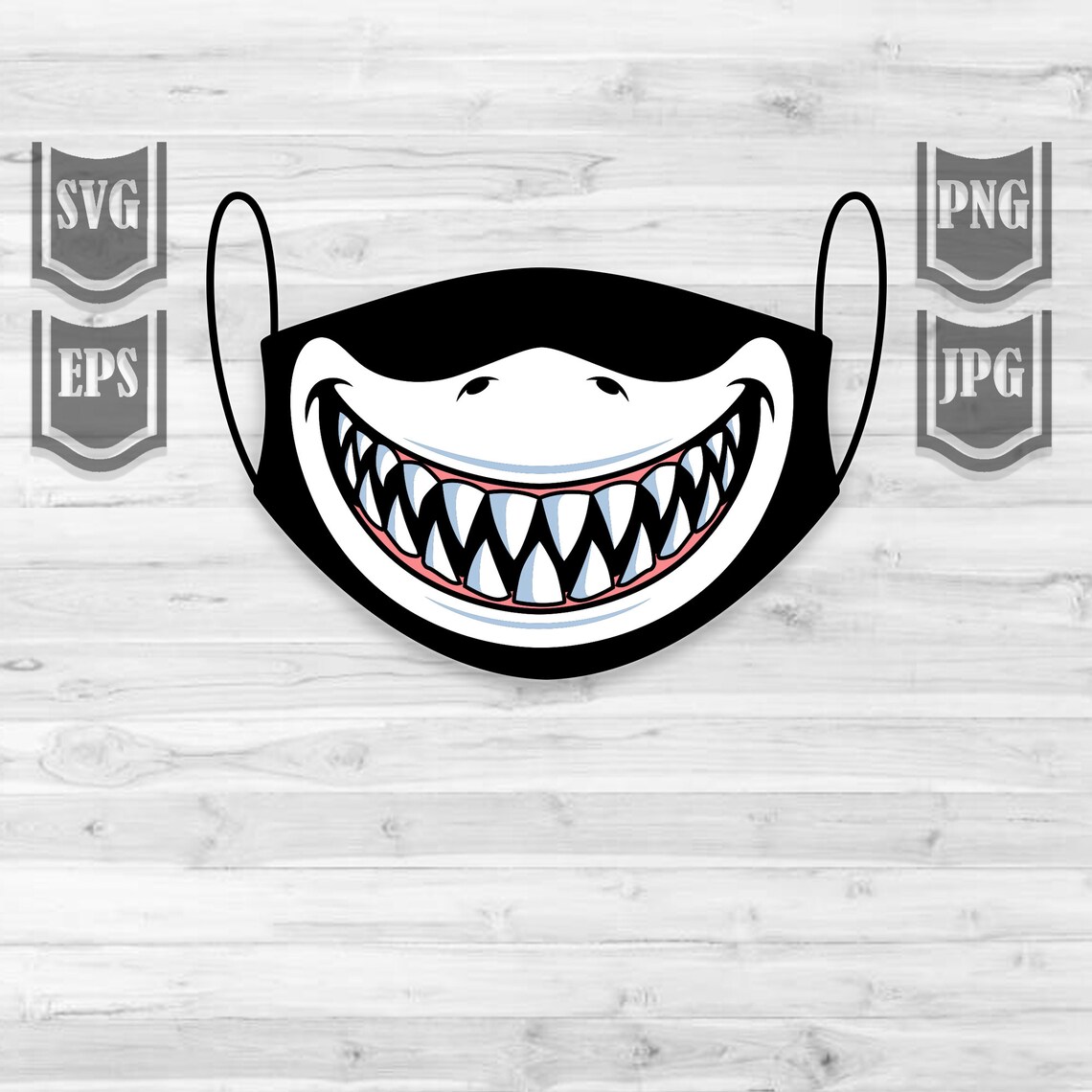 Sharp Shark Teeth Svg | Animal Bite Clipart | Killer Smile Stencil ...