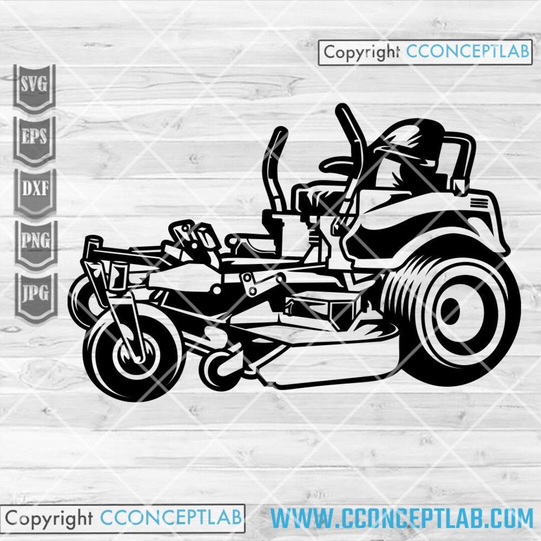 Lawn Mower Svg | Zero Turn Svg | Zero Turn Lawn Mower Clipart ...