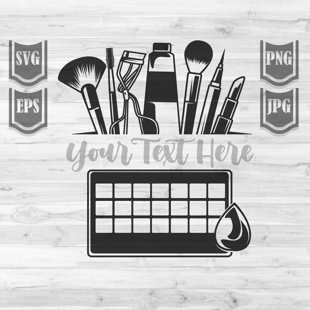 Beauty Cosmetics Svg File || Make up Kit Svg || Make up Cosmetics ...