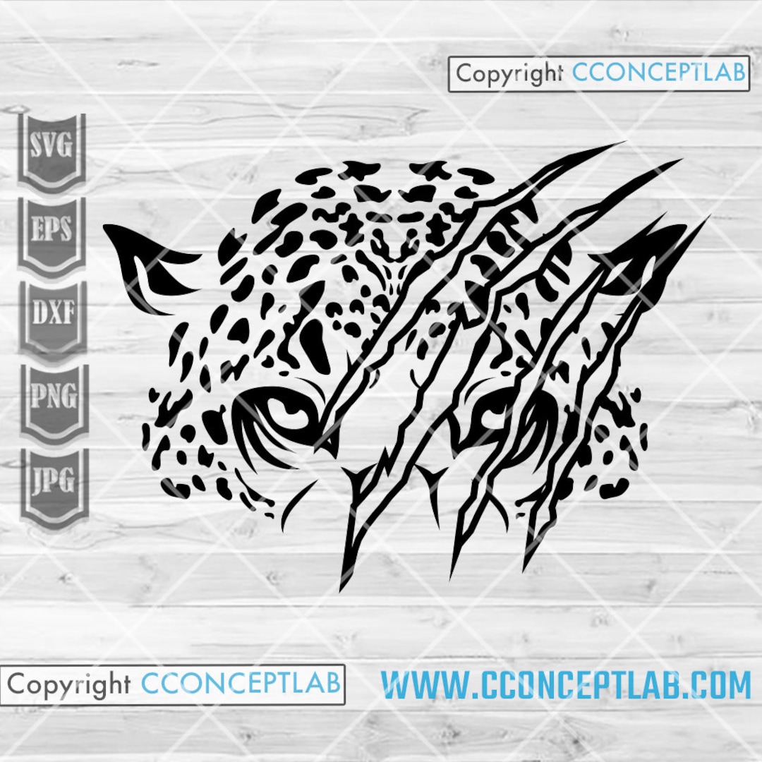 Cheetah Scratch Svg | Wild Animal Clipart | Big Claws Stencil | Zoo ...
