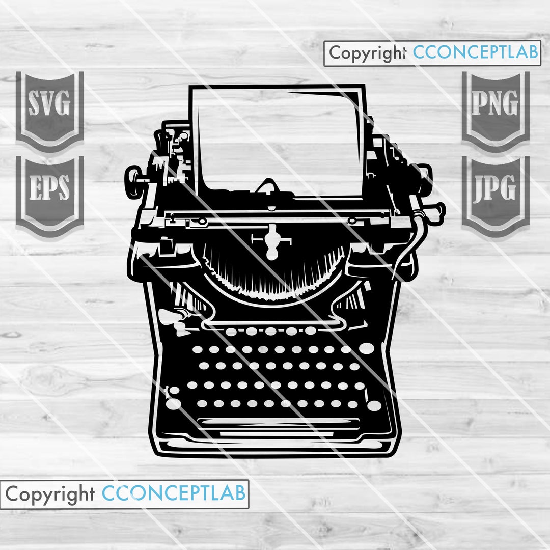 Typewriter Svg File || Typewriter Clipart || Typewriter Illustration ...