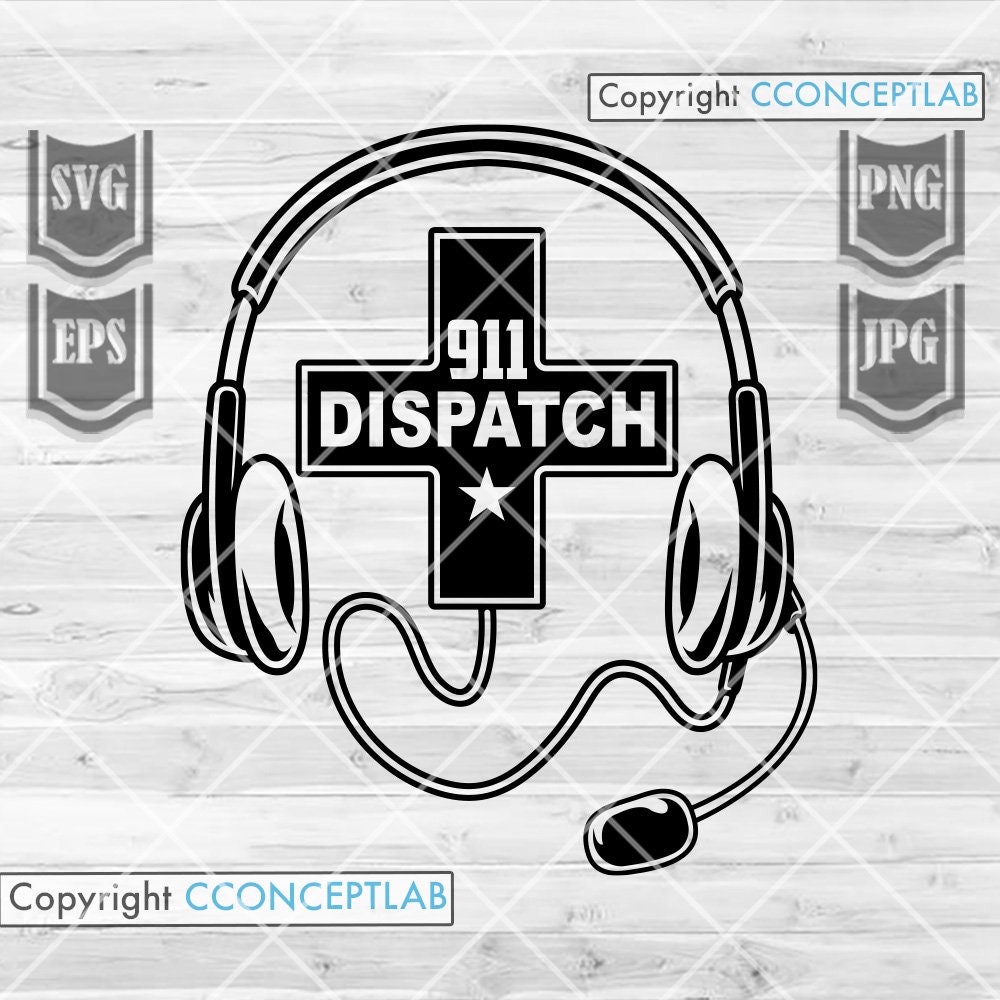 911 Dispatcher Svg First Responder Clipart Emergency - Etsy