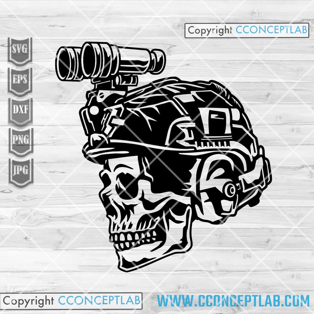 Night Vision Soldier Skull Svg Patriotic Shirt Png Veteran Dad Clipart ...