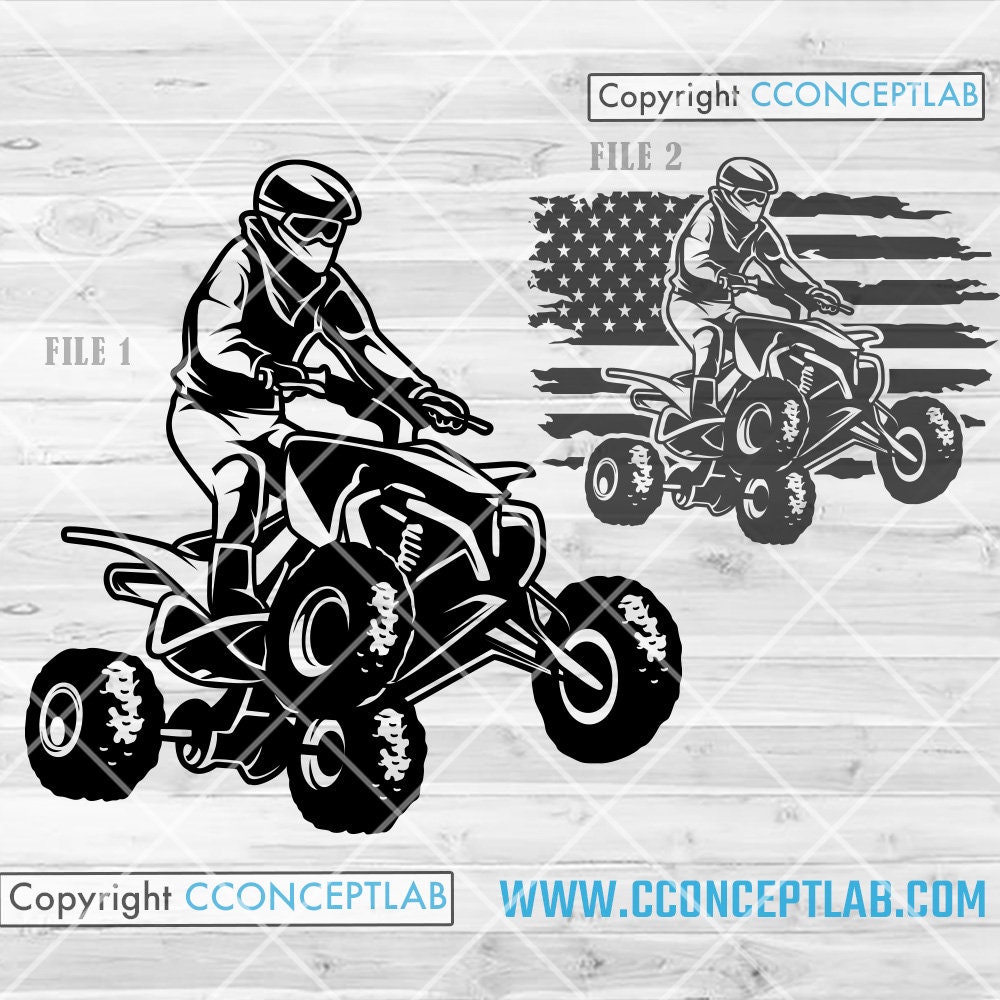 ATV Riding Svg | Extreme Sports Clipart | Monster Rider Cufile | Mud ...