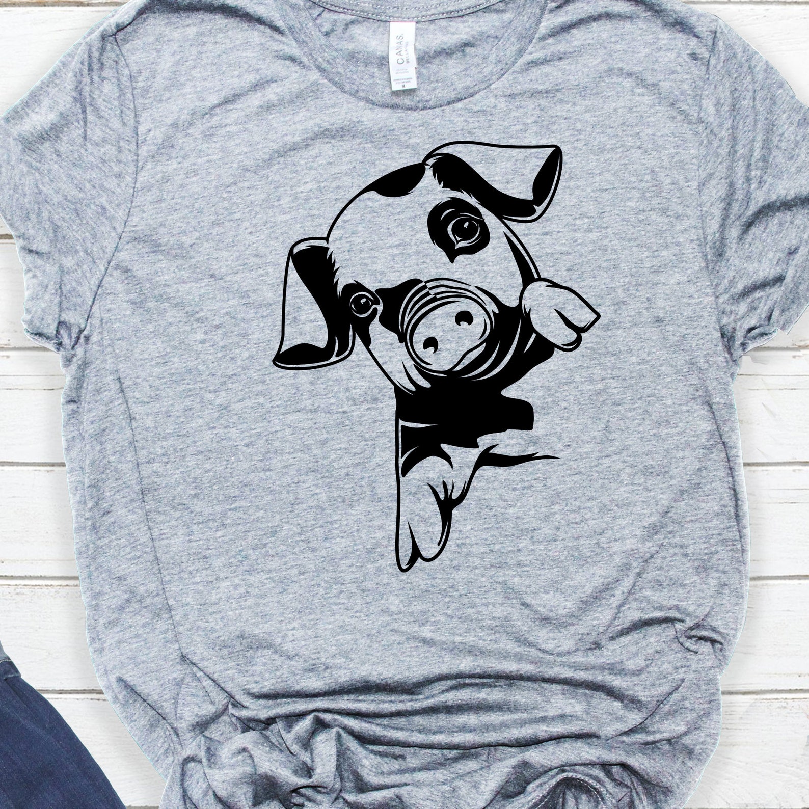 Peeking Pig Svg Cute Pig Svg Peeking Animal Svg Pig - Etsy