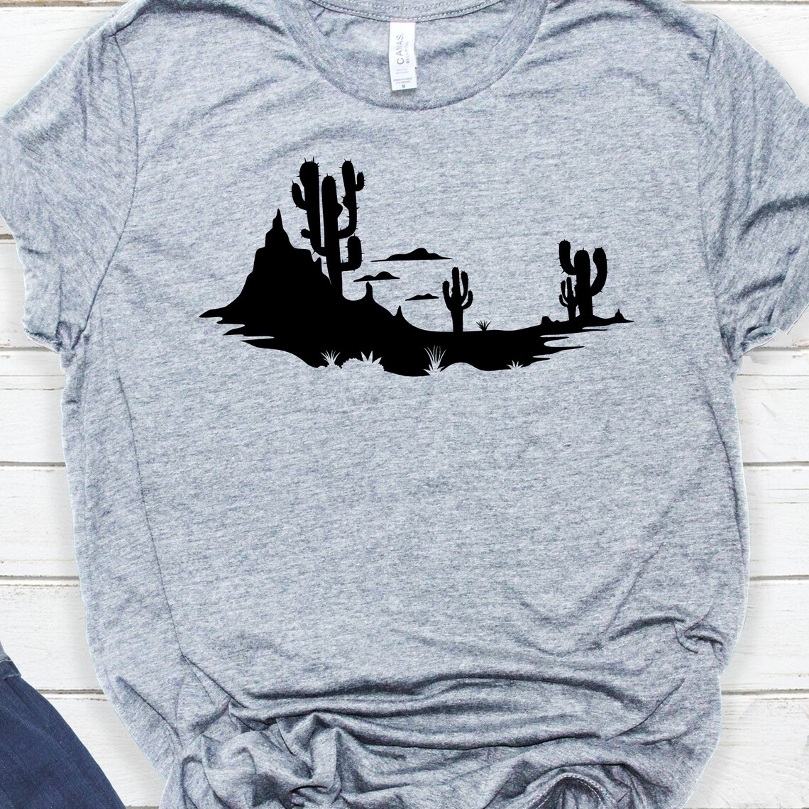 Cactus Desert Svg File Cactus Svg Western Landscape Svg - Etsy