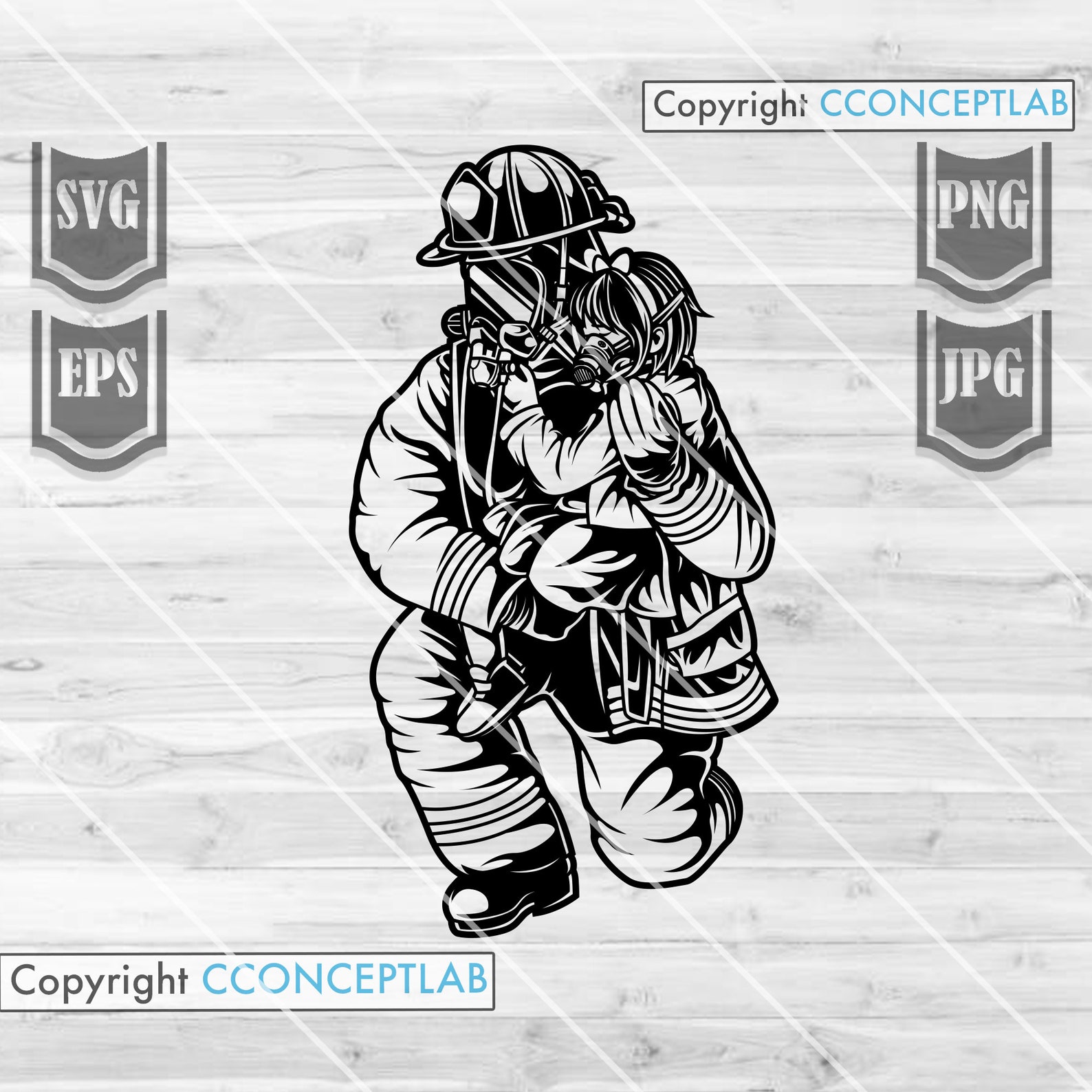 Firefighter Rescue Svg File Firefighter Svg Fireman Svg - Etsy