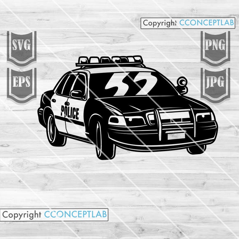 Police Car Svg File Police Car Clipart Car Svg Police - Etsy