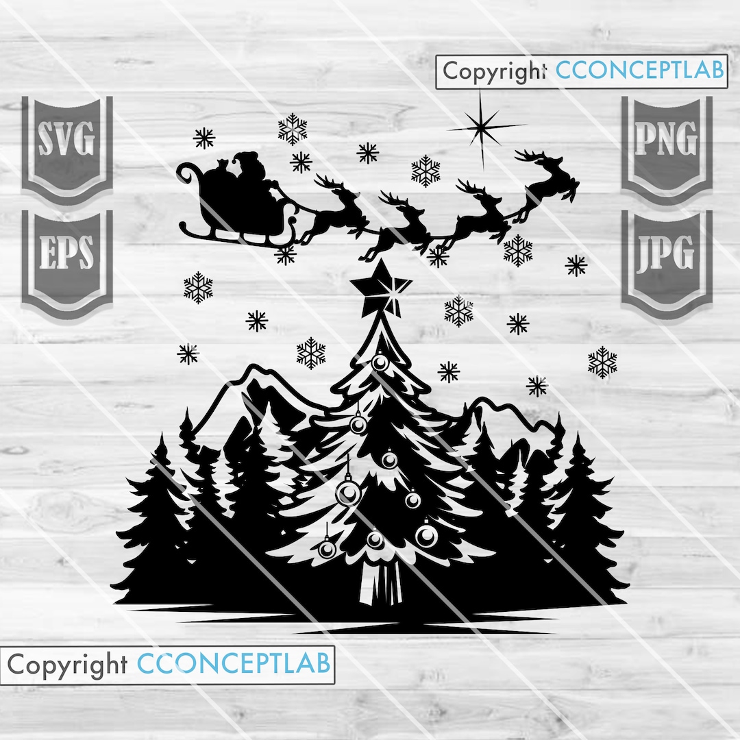 Christmas Scene Svg Christmas Svg Christmas Cutfiles Christmas Scene ...