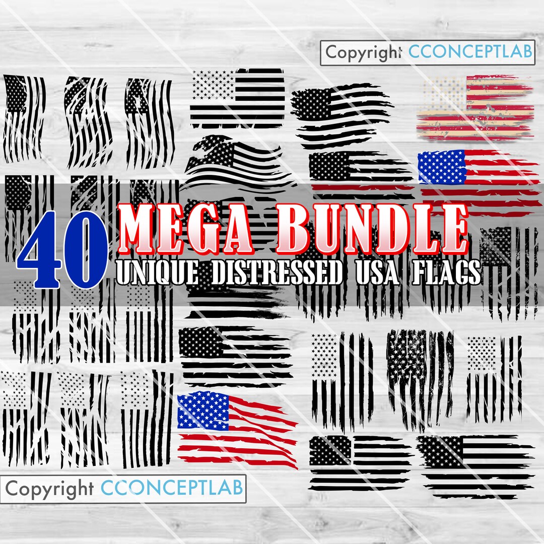 95% OFF Mega Bundle 40 USA Flag || Svg Files || USA Flag Svg ...