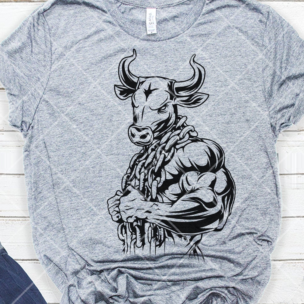 Bull Body Builder Svg Body Physique Instructor Cut File - Etsy