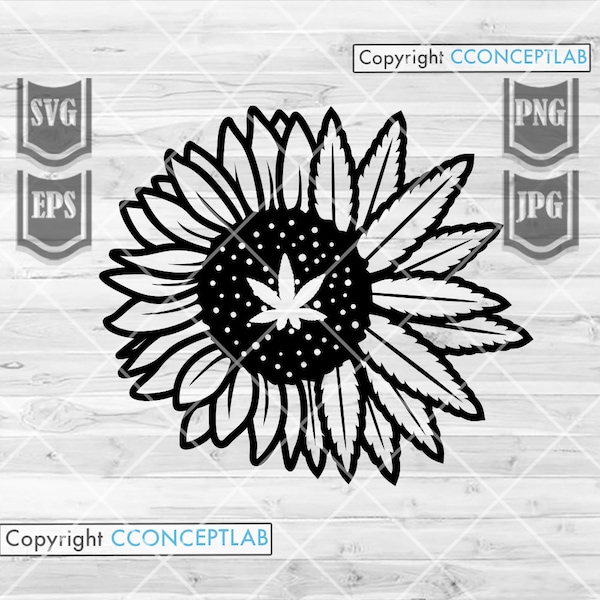 Sunflower Weed Svg - Etsy